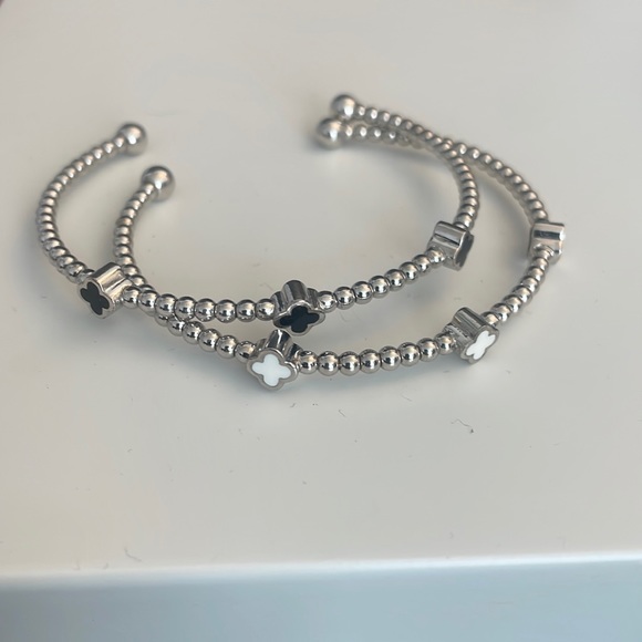 Jewelry | Van Cleef Lookalike Silver Bangles | Poshmark